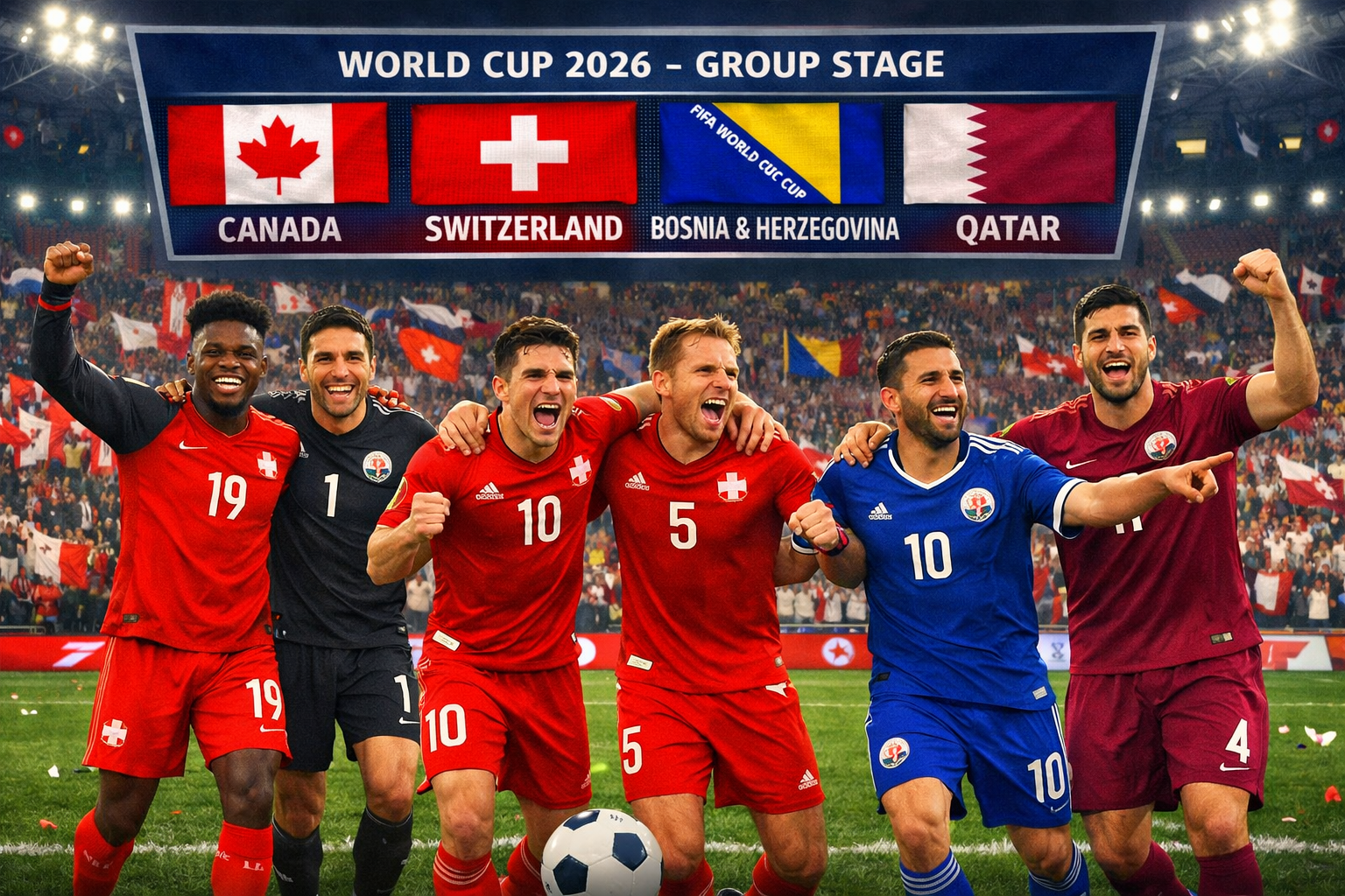 Prediksi Piala Dunia 2026 Grup B: Swiss Favorit Juara Grup - MerahPutih