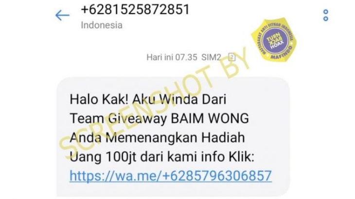 (HOAKS atau FAKTA) : Baim Wong Adakan Give Away, Bagikan Uang Rp 100 ... (HOAKS atau FAKTA) : Baim Wong Adakan Give Away, Bagikan Uang Rp 100 ...
