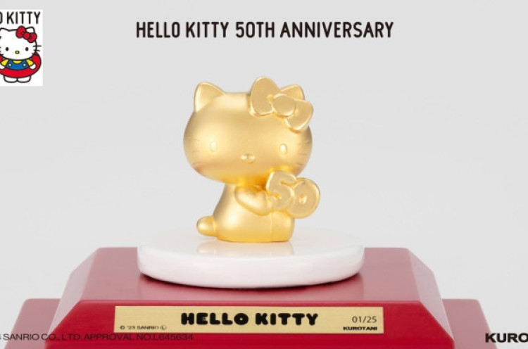 Rayakan 50 Tahun Hello Kitty, Emas Hello Kitty Dirilis - MerahPutih