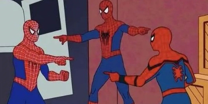 Asal-Usul Meme Spider-Man Saling Tunjuk - MerahPutih Asal-Usul Meme Spider-Man Saling Tunjuk - MerahPutih